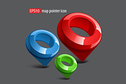 Map pointer icons, an Object Graphic by Sunny