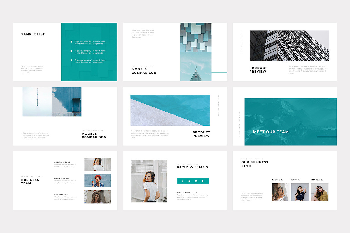 Phantom Minimal PowerPoint Template, a Presentation Template by slidequest