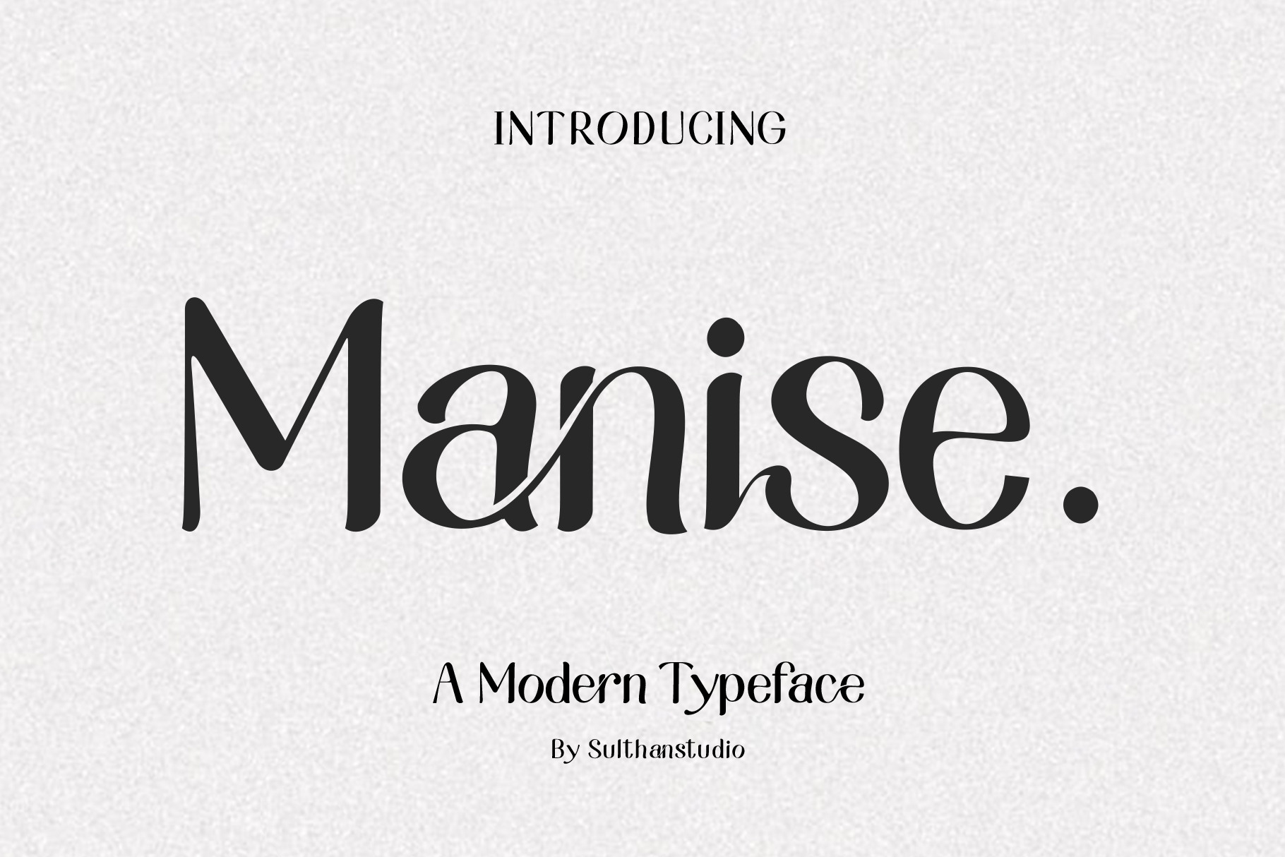 Manise, a Sans Serif Font by Sulthan Studio