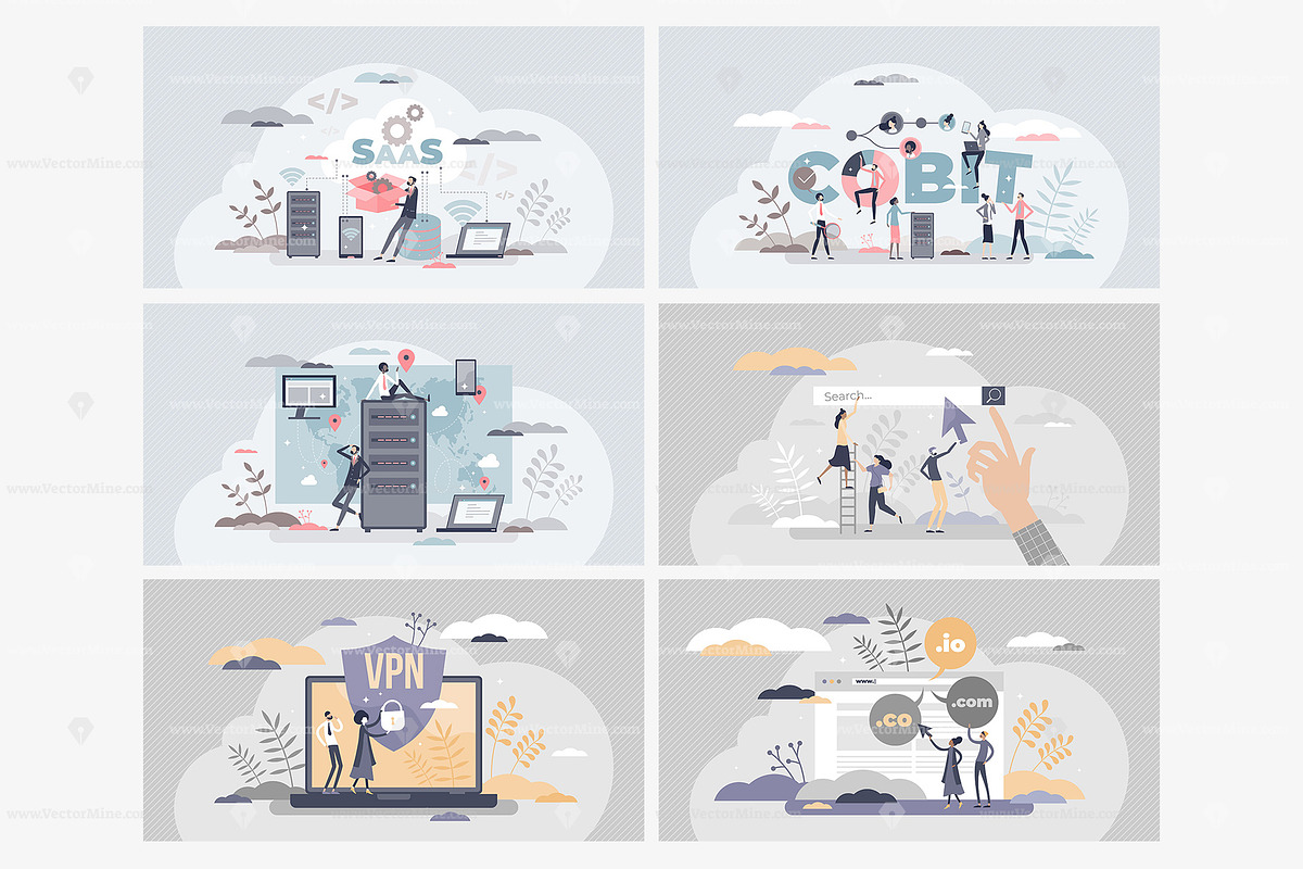 18 Web Technology Concepts, a Person Illustration by VectorMine