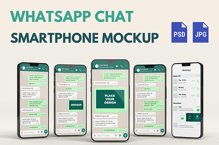 WhatsApp template PSD download | Creative Market