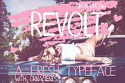 Revolt Typeface, a Script Font by Lila Miller