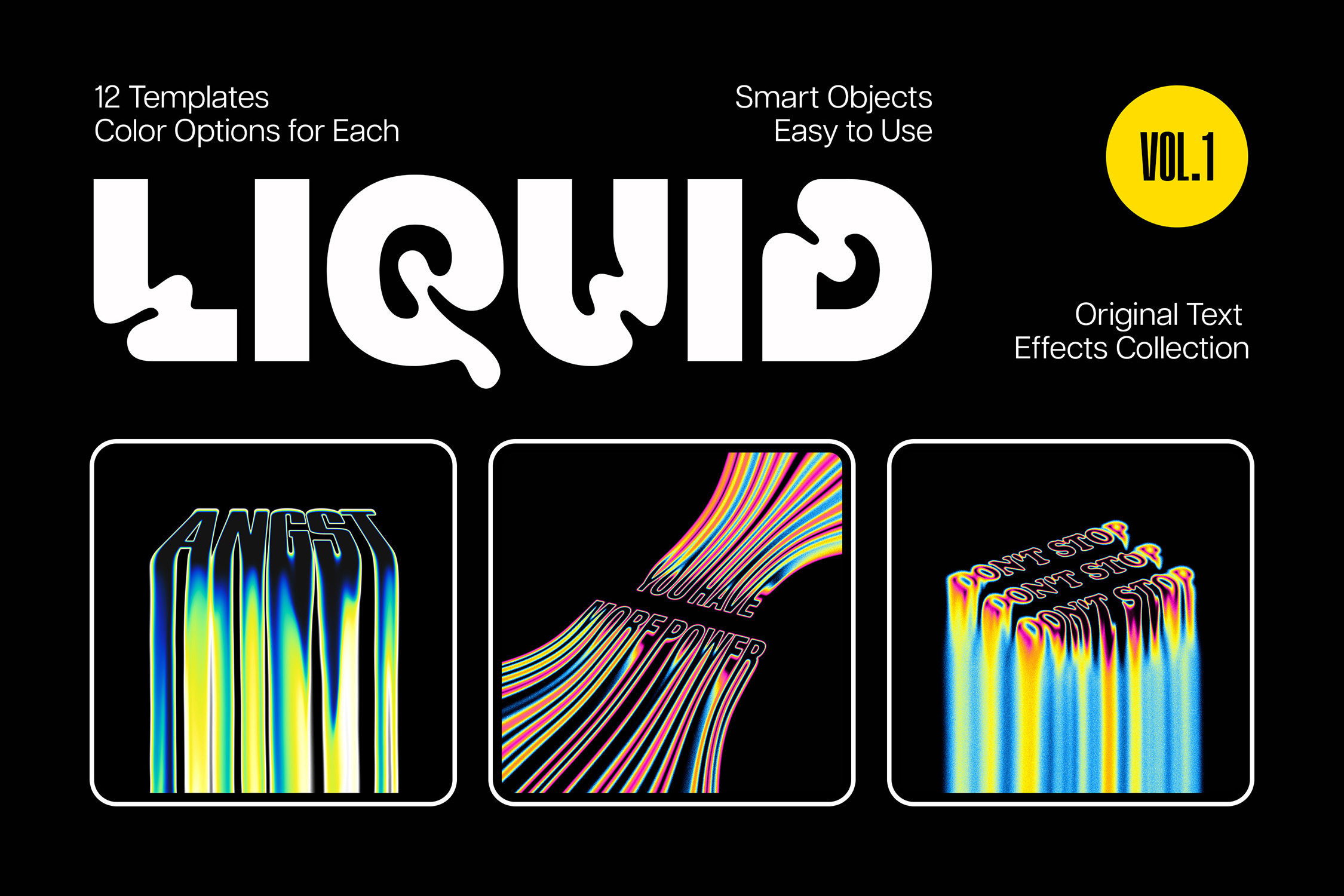 Liquid Text Effects Vol.1, a Layer Style Add-On by pixelbuddha.net