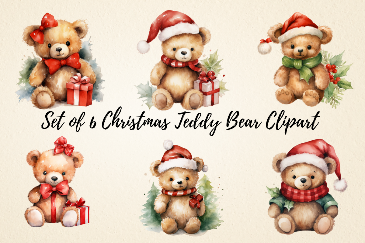 Christmas Teddy Bear Clipart