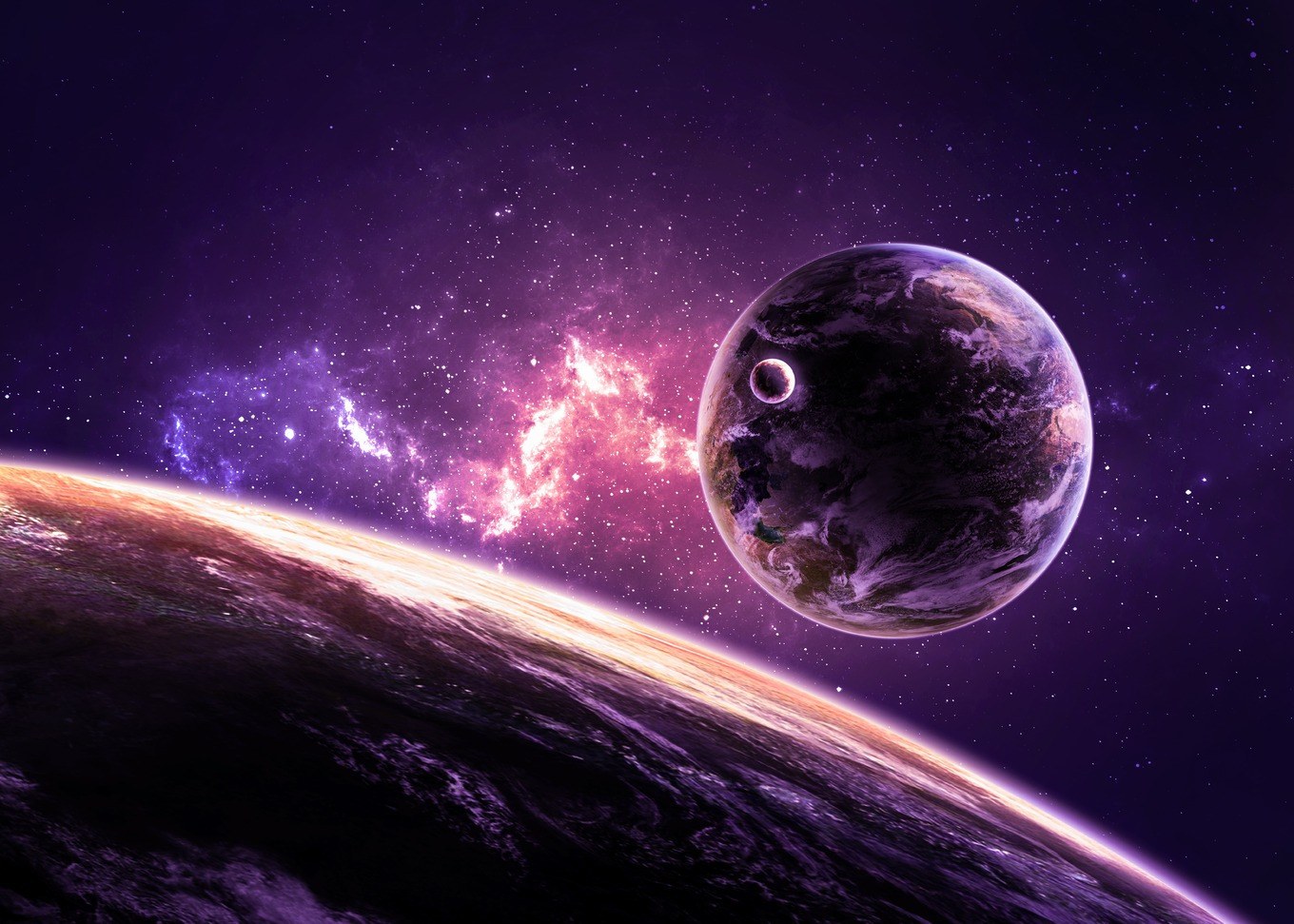 Beautiful outer space wallpaper containing space, cosmos, and planet ...