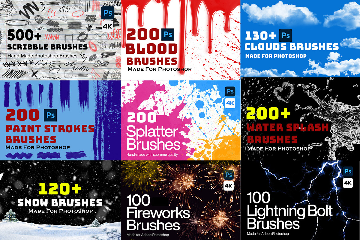 Photoshop Brushes - Mega Bundle