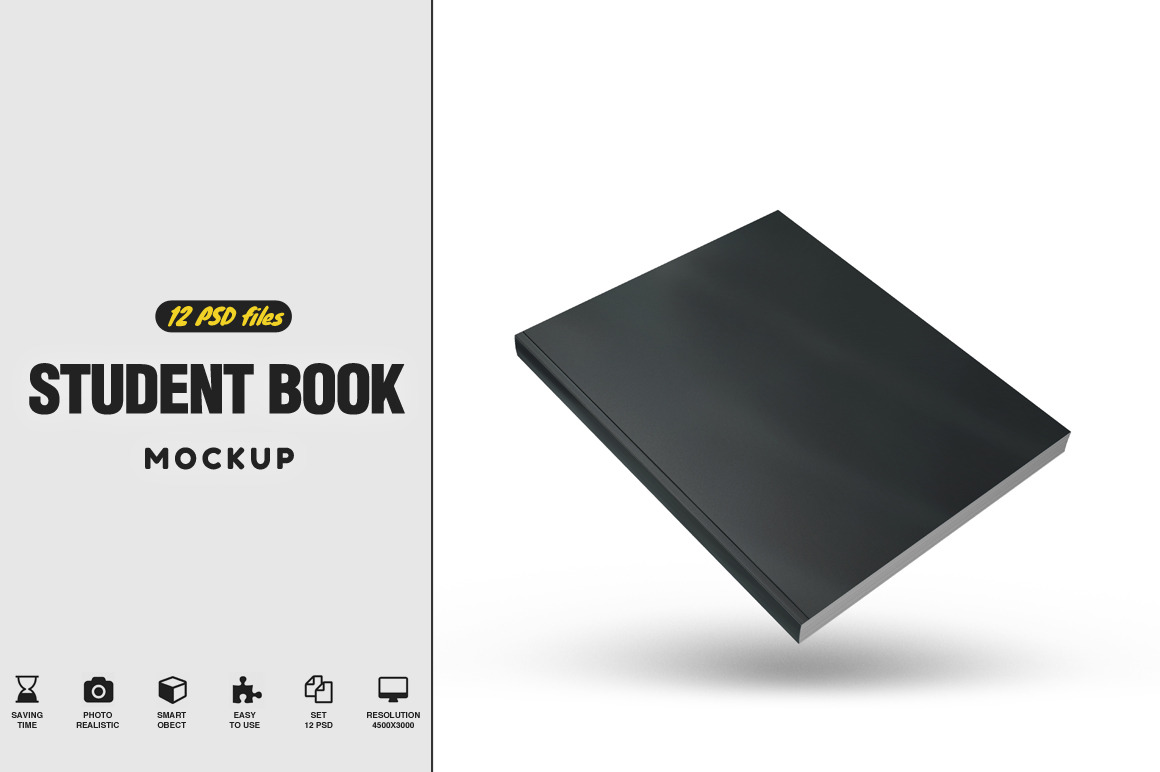 Student Book Mock-up | Print Templates ~ Creative Market