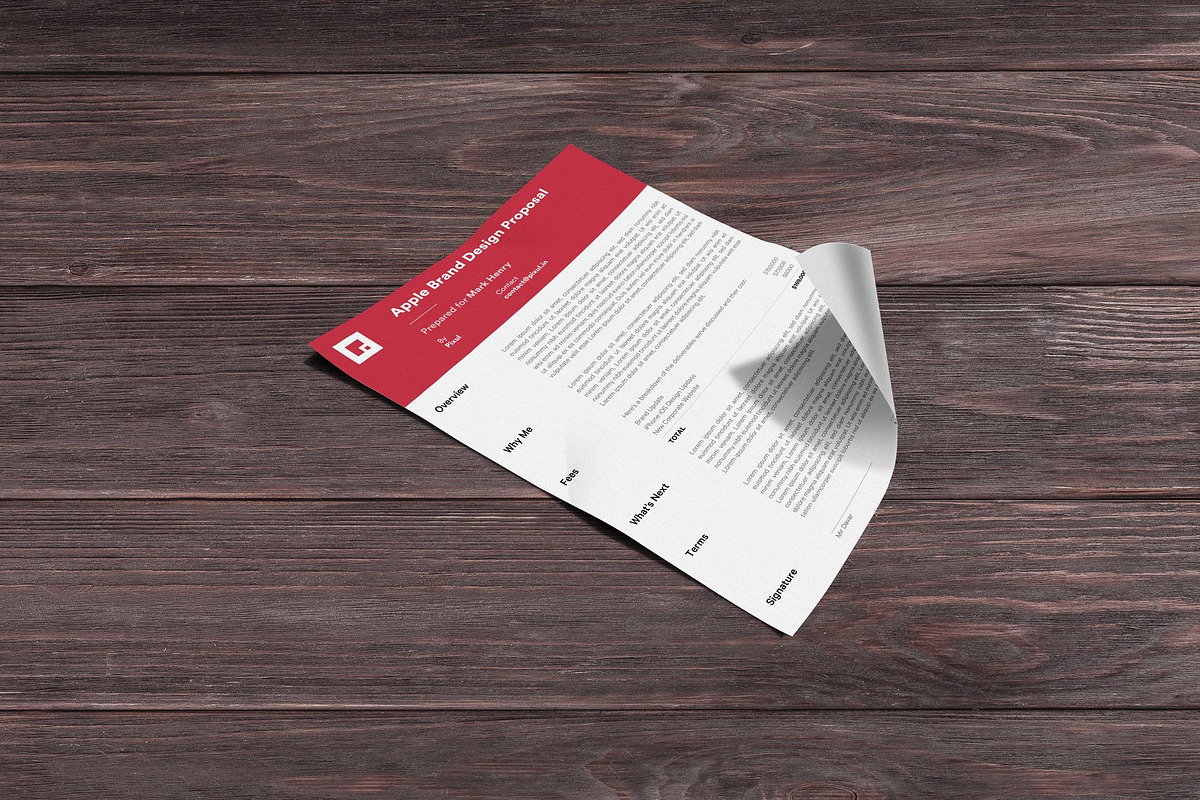 One Page Proposal, a Stationery Template by Pixul