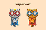 Super Cat Vector Illustration, an Animal Illustration by dien96