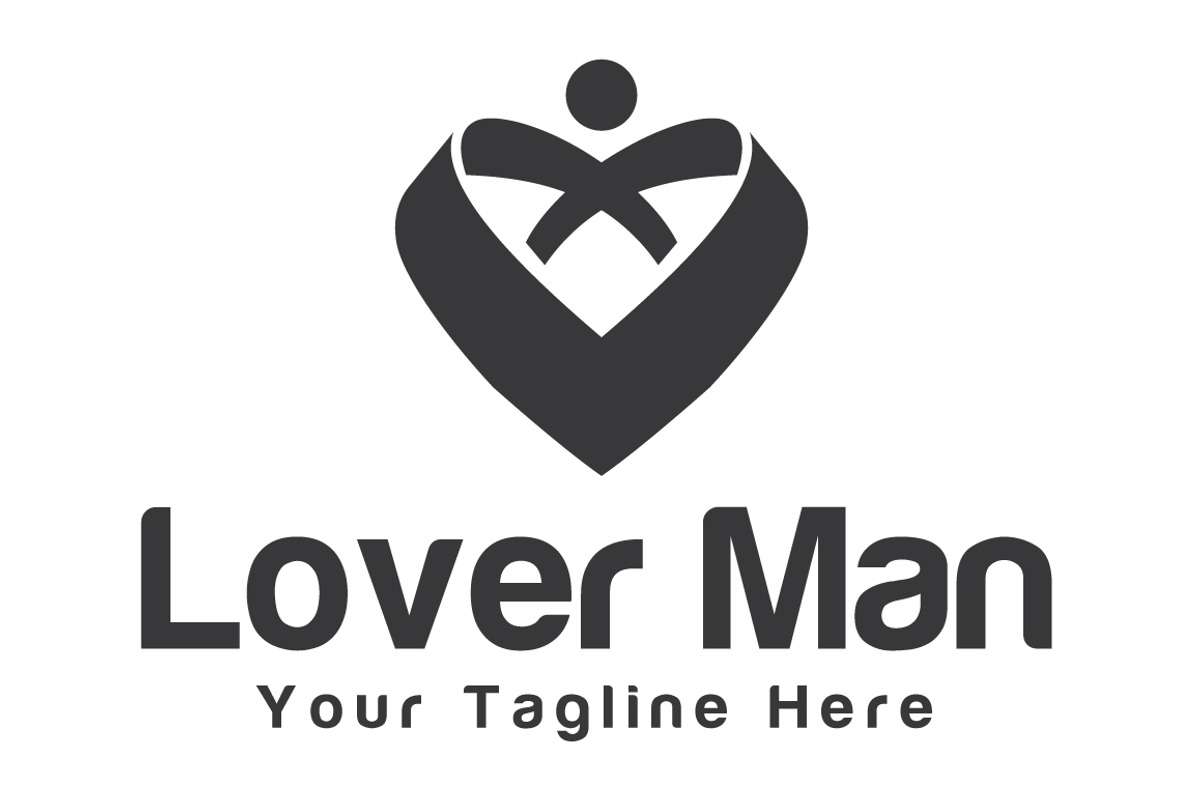 Lover Man Logo Template, a Branding & Logo Template by Logo20