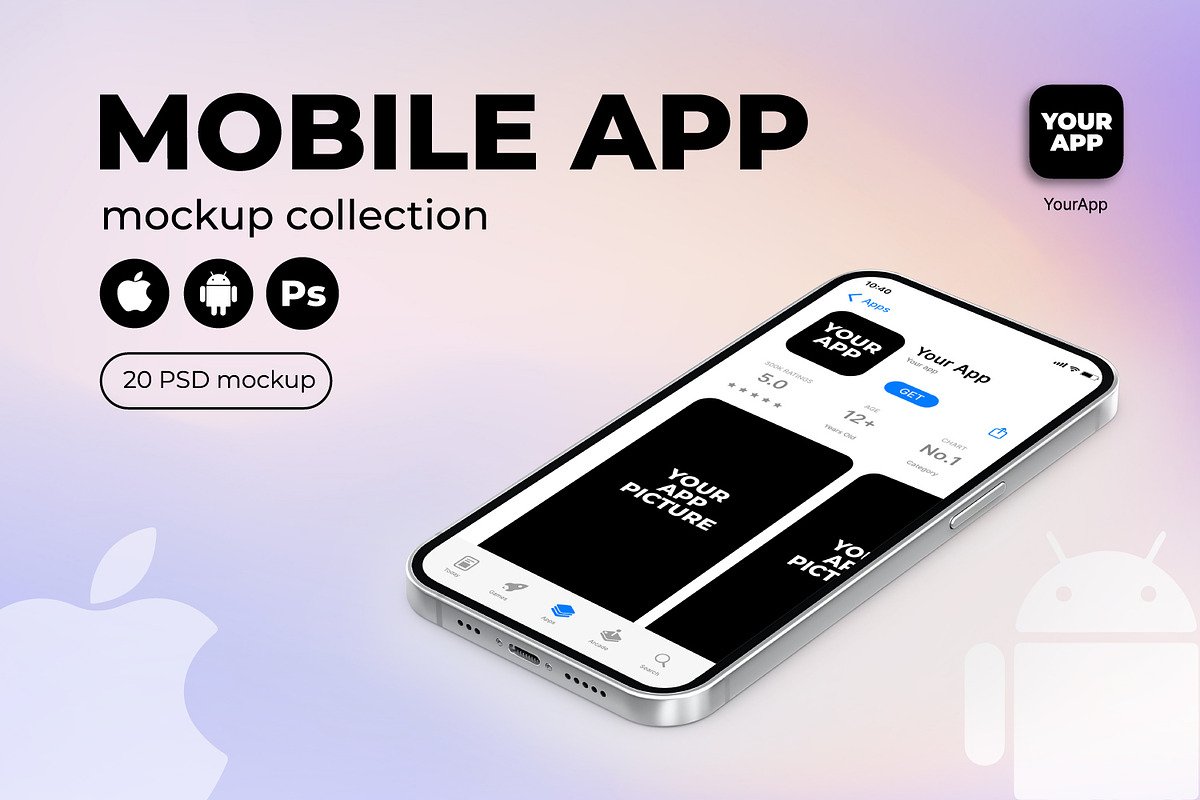 Mobile App mockup collection