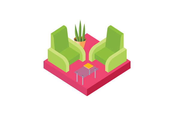 Isometric Chair, an Object Illustration by robuart