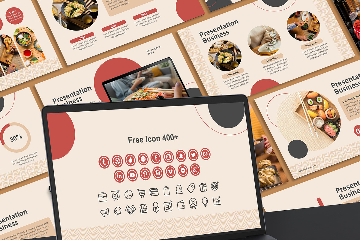 Food Powerpoint Template, a Presentation Template by SKY CREATION