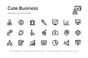 100+ Cute Business Icons, an Outline Icon by Prosymbols