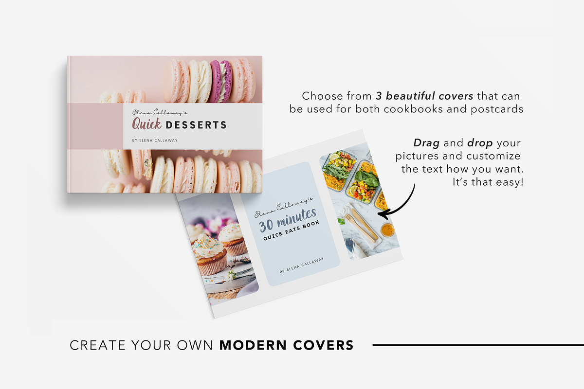 30 Mini Recipe Cards Canva Template