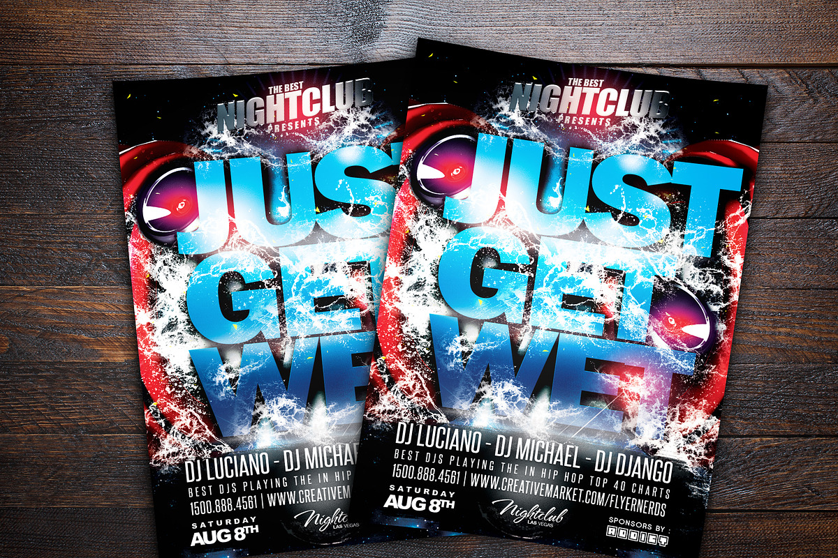 Just Get Wet Party Flyer, a Flyer Template by Design Addict