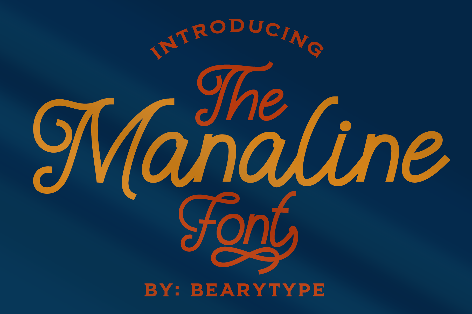 The Manaline Font, a Script Font by BearyType Studio