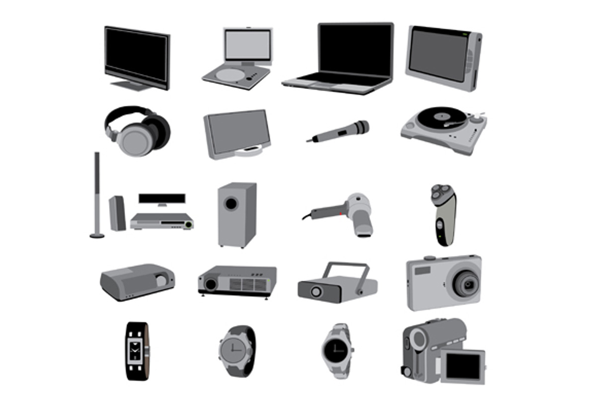 Electronic Objects, a Technology Illustration by Andres Moncayo ...