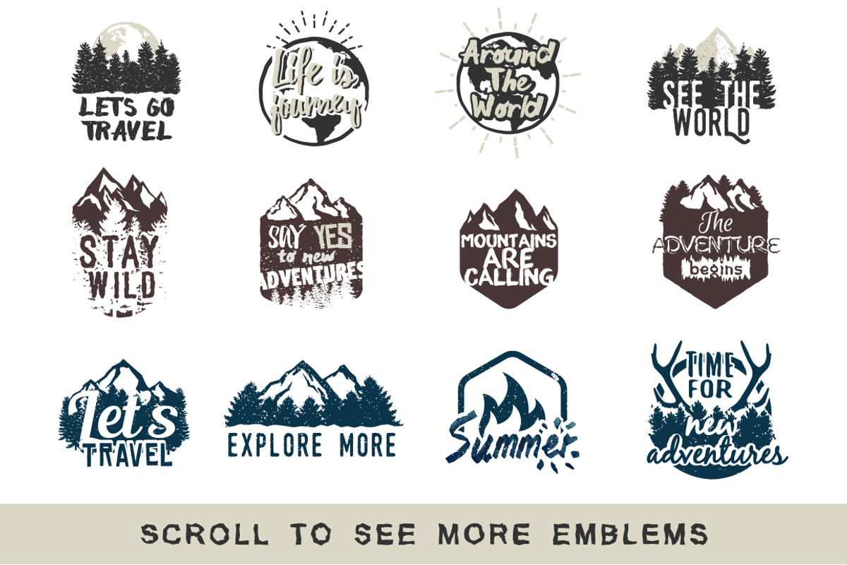 24 ADVENTURE LOGOS PACK, an Outline Icon by Roman Paslavsky