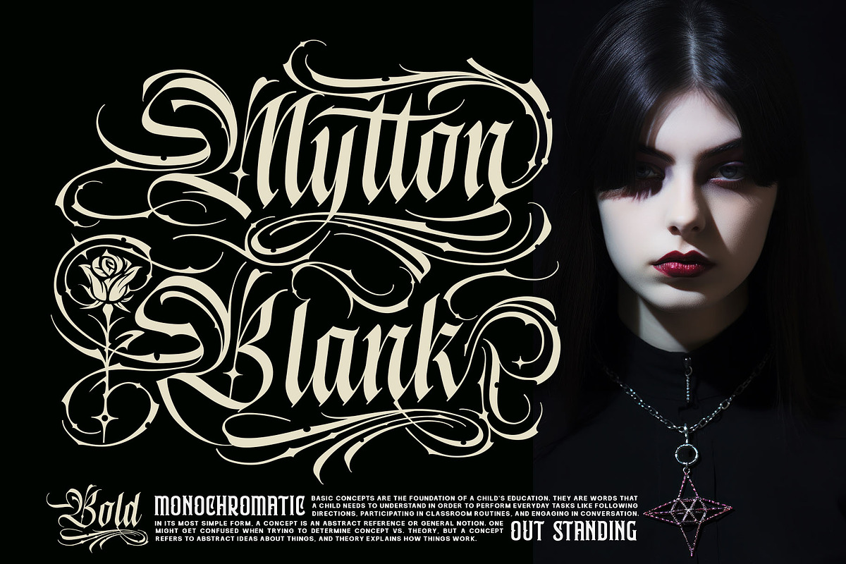 Blink Round Typeface, a Blackletter Font by alit design