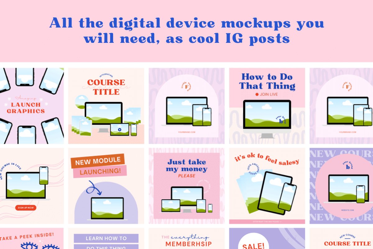 Bright & Bold Digital Device Mockup, a Social Media Template by ...