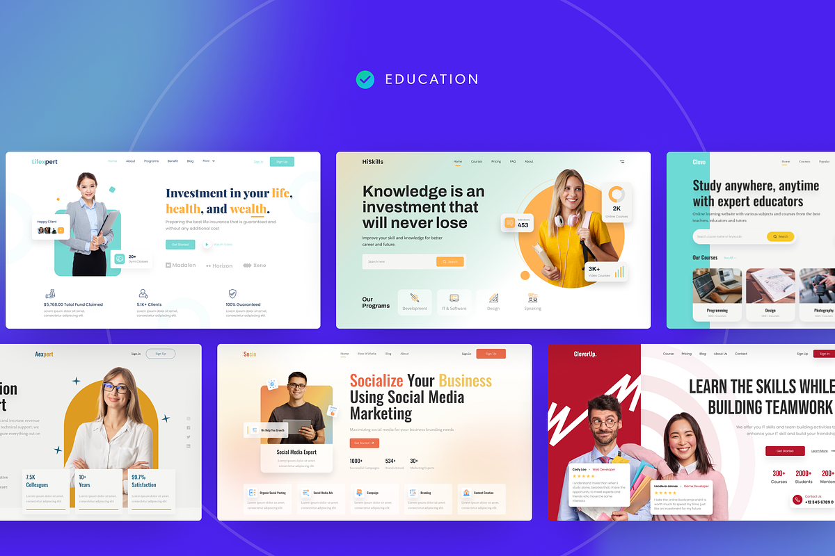 Multipurpose Website Hero UI Kit, an UI Kit Template by peterdraw