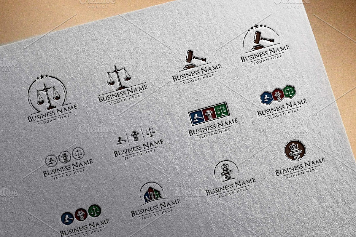 37 legal logos bundle, a Branding & Logo Template by denayunebgt