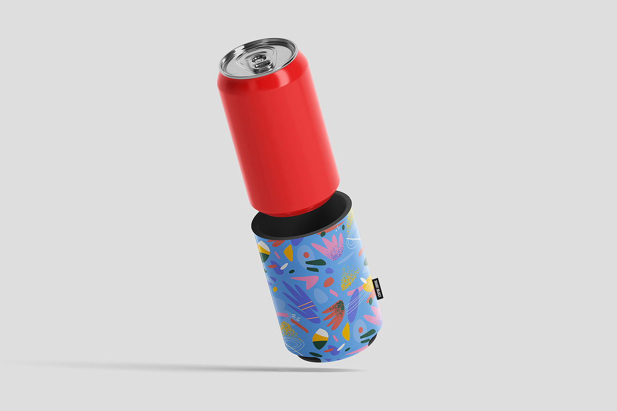 Can cooler mockup, can mockup mockup, a Merchandise Mockup by GraphicVil