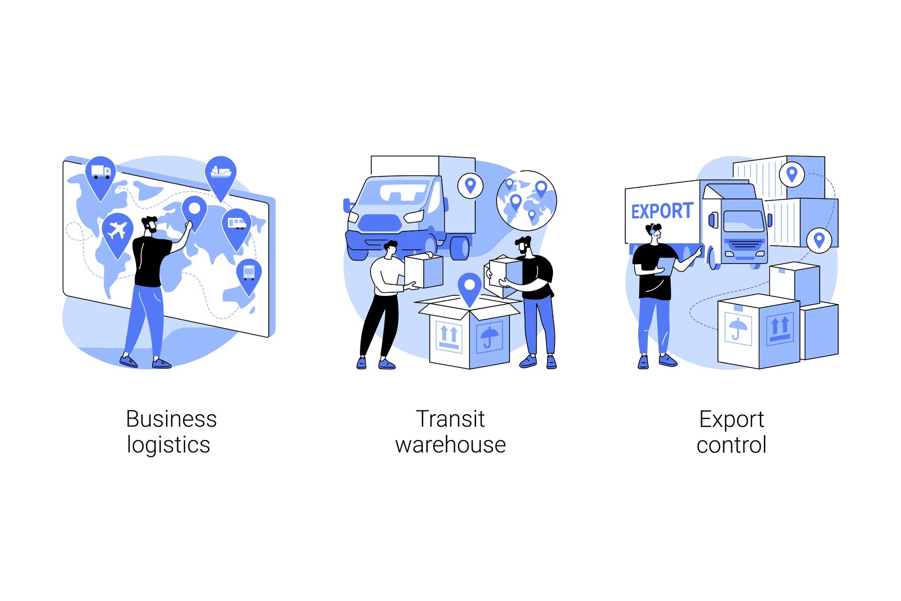 Smart logistics technologies, a Transportation Illustration by Visual ...