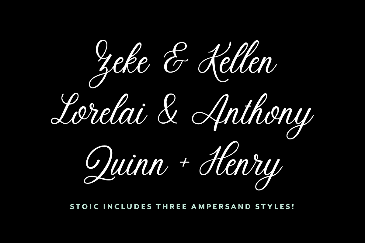 Stoic Script Font, a Script Font by Up Up Creative