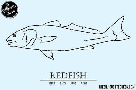 Pigfish vector cut files, an Animal Illustration by The Silhouette Queen