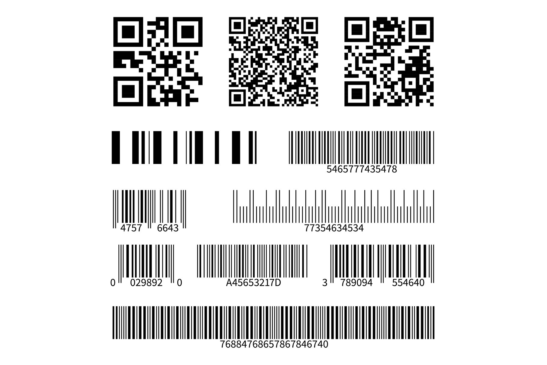 Barcodes. Supermarket scan code bars, a Technology Illustration by ...