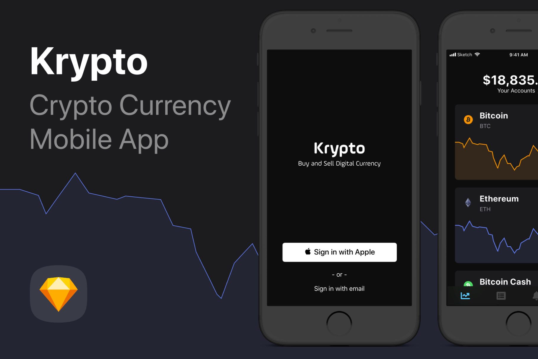 Krypto UI Kit, an UI Kit Template by Gris Fox | Creative Market