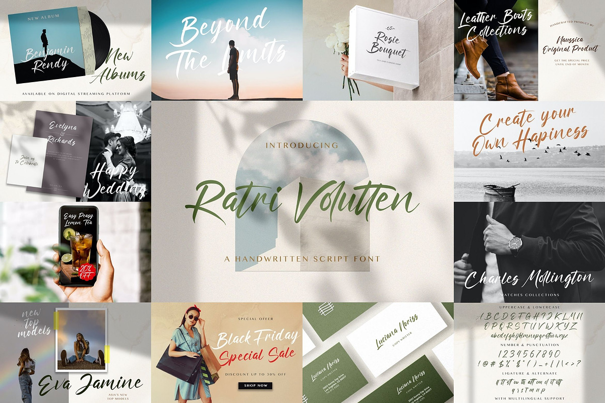 Handwritten Font Bundle Vol 2, a Script Font by StringLabs
