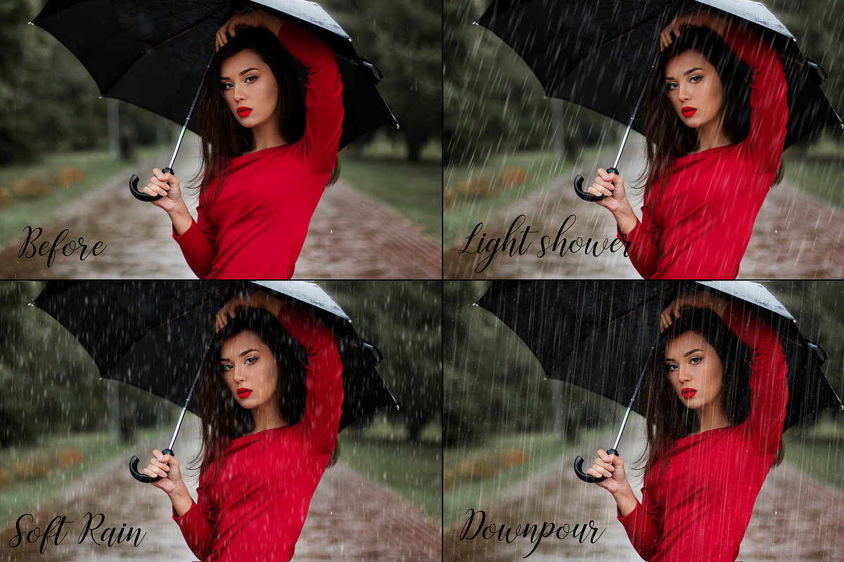 Realistic rain overlays, an Object Graphic by Paper Farms