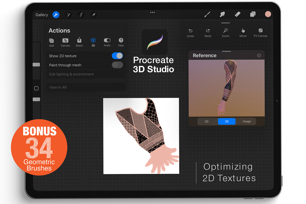 Procreate 3d Model Pack - Arm Male