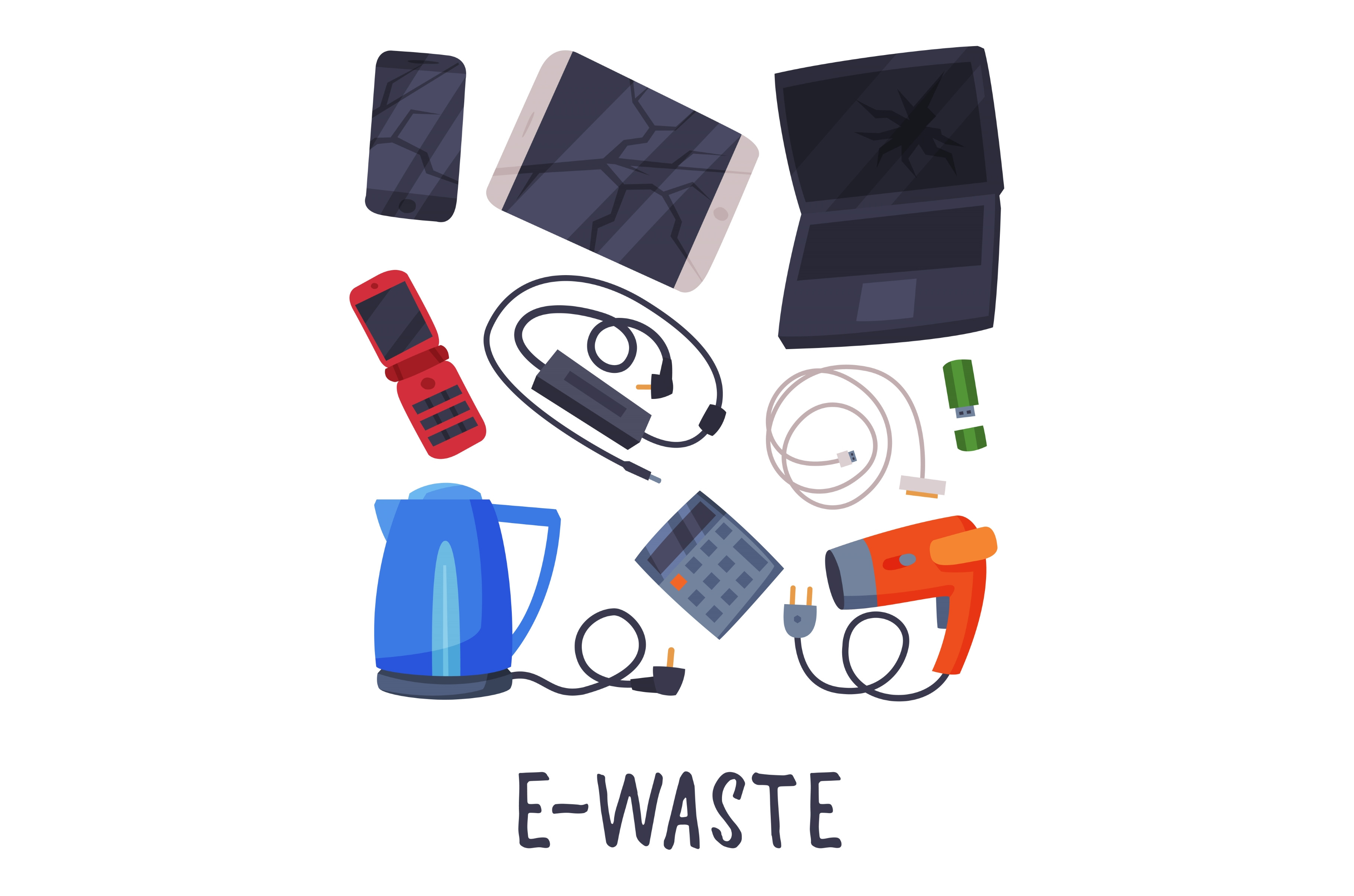 E-Waste Sorting, Segregation and, an Object Illustration by TopVectors ...