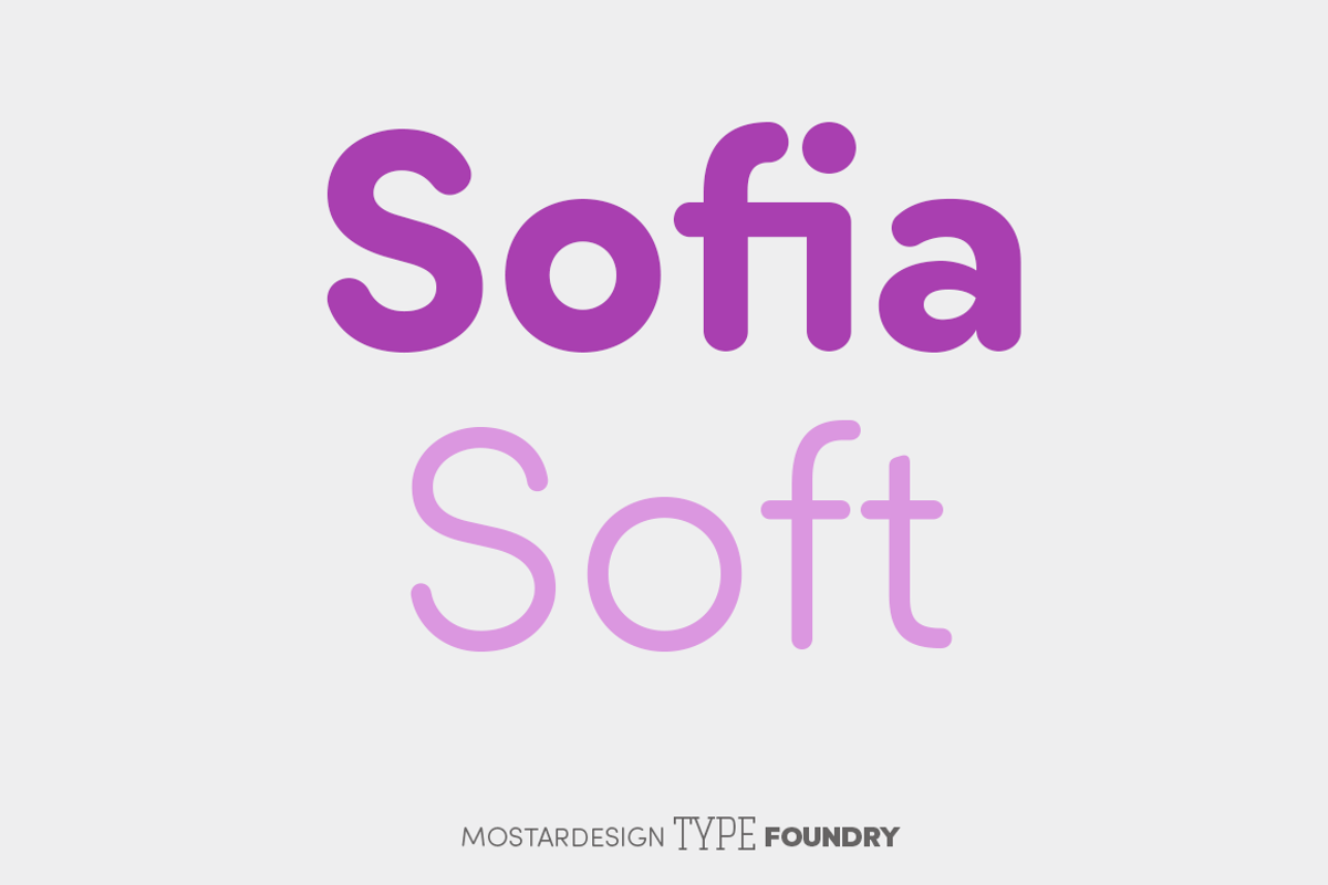 Sofia Soft Font Family (8 fonts), a Sans Serif Font by Mostardesign Type Foundry