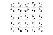 Animals foot marks. Animal footprint, a Graphic by winwin.art