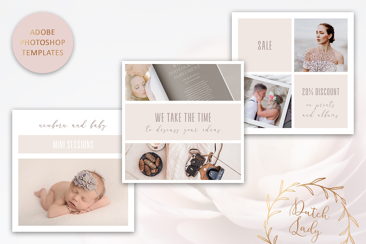 PSD Instagram Post Template Set #3, a Social Media Template by The ...
