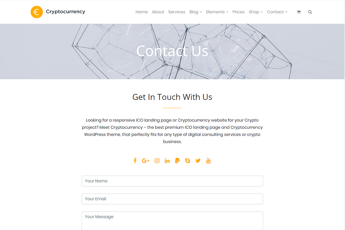 Cryptocurrency Bitcoin WordPress Theme