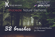 Procreate Nature Elements, a Brush Add-On by Extreme Brushes