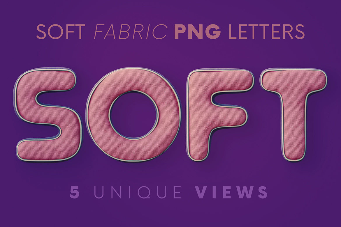 Soft Fabric - 3D Lettering, an Object Graphic by MIIM