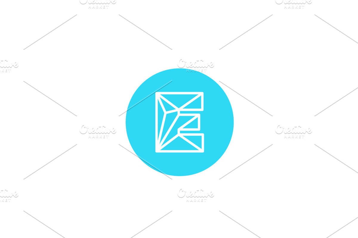 Simple line letter E logotype, a Branding & Logo Template by Bureau ...