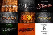 realistic texture text effect bundle