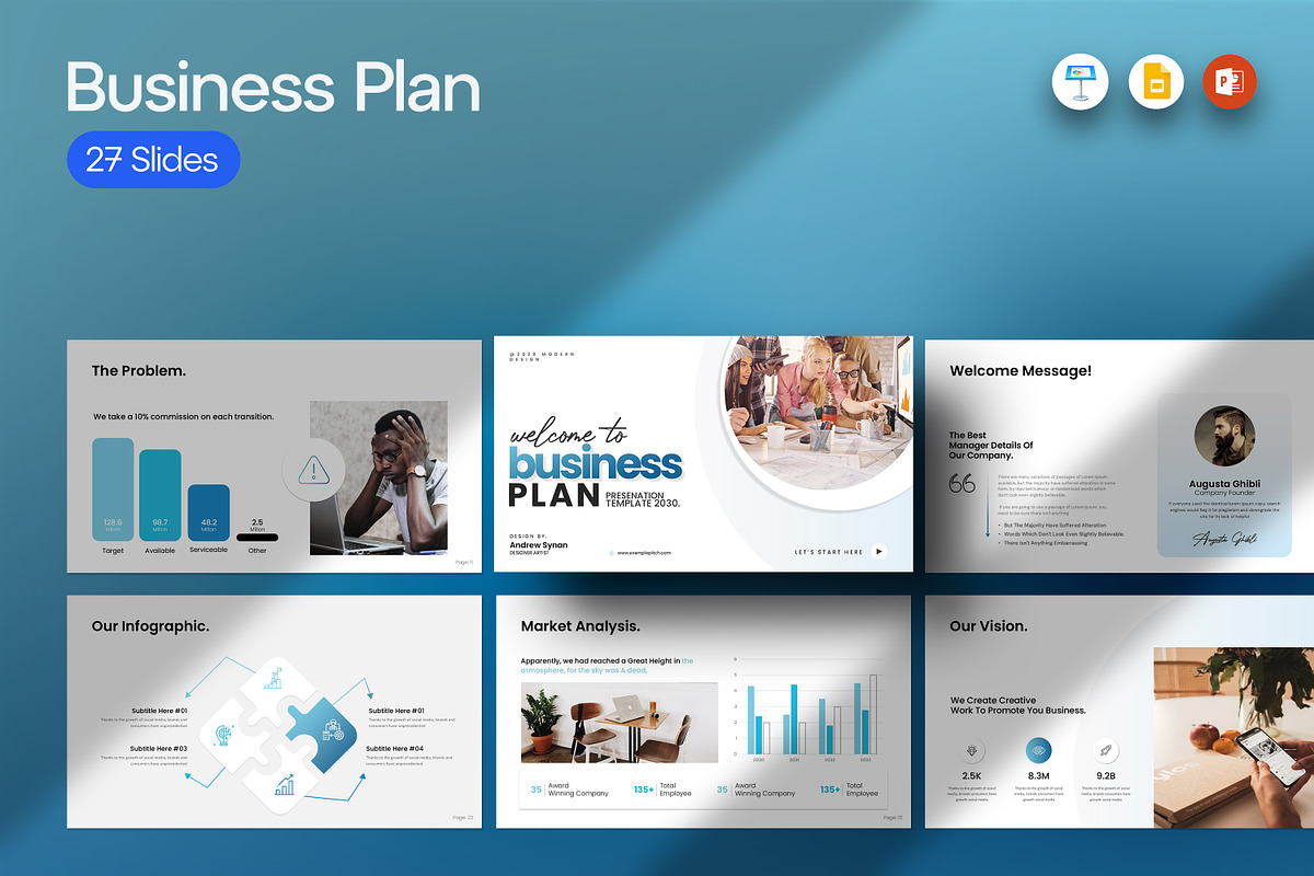 Business plan Presentation Template, a Presentation Template by ...