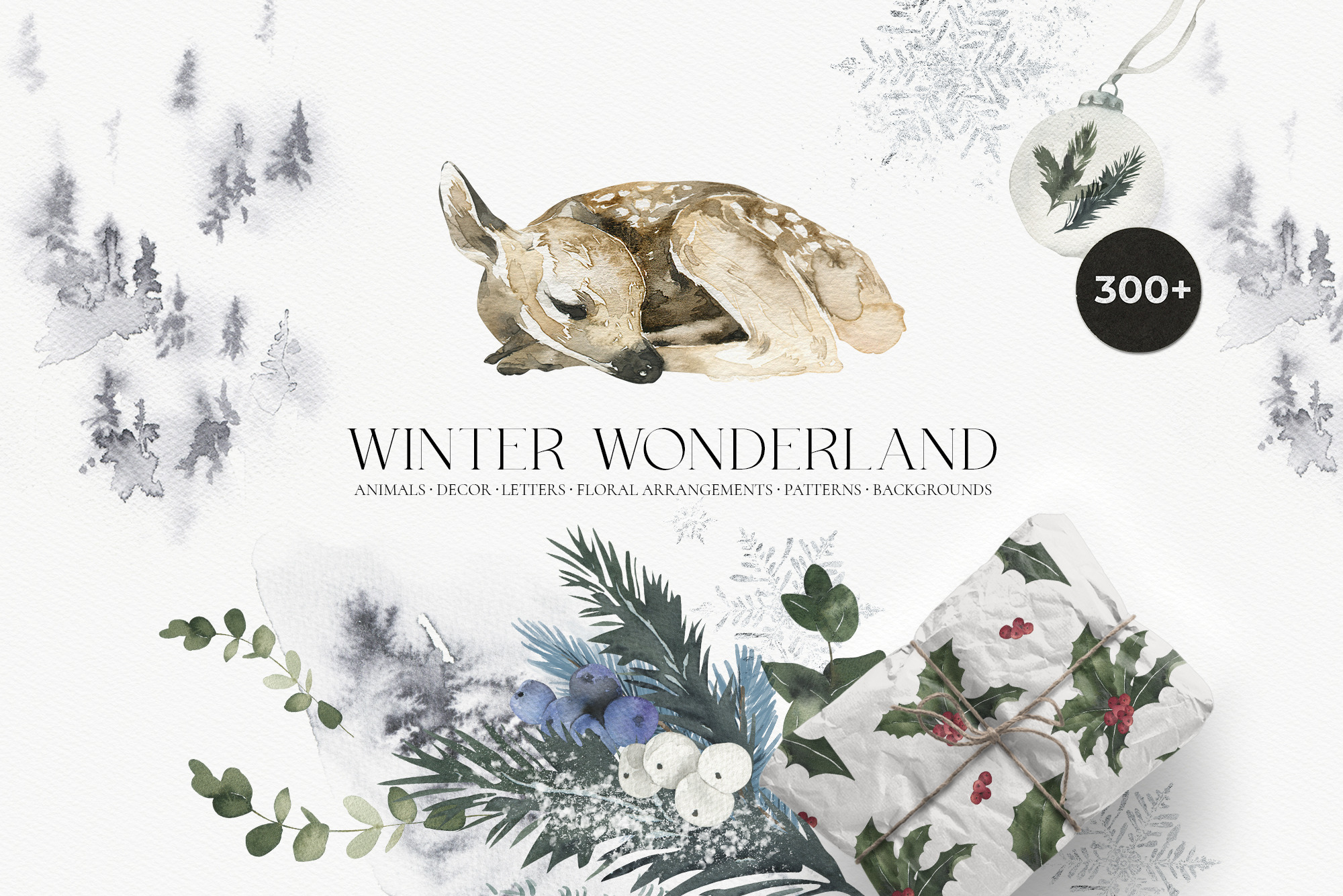 WINTER WONDERLAND: Christmas animals, an Animal Illustration by Lana Elanor