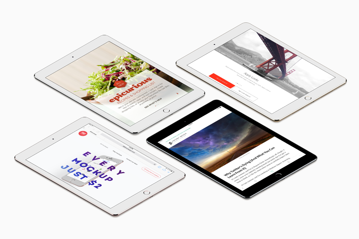8 perspective iPad Pro mockups, an iPad Mockup by 360 Mockups