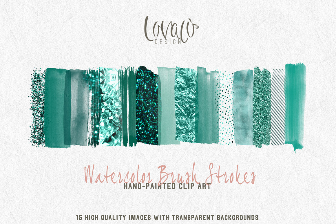 Emerald Brush Strokes Overlay, a Texture Graphic by Lovalù®