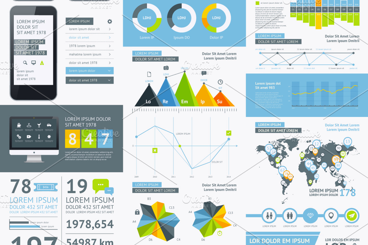 Elements of Infographics, an Object Graphic by fet